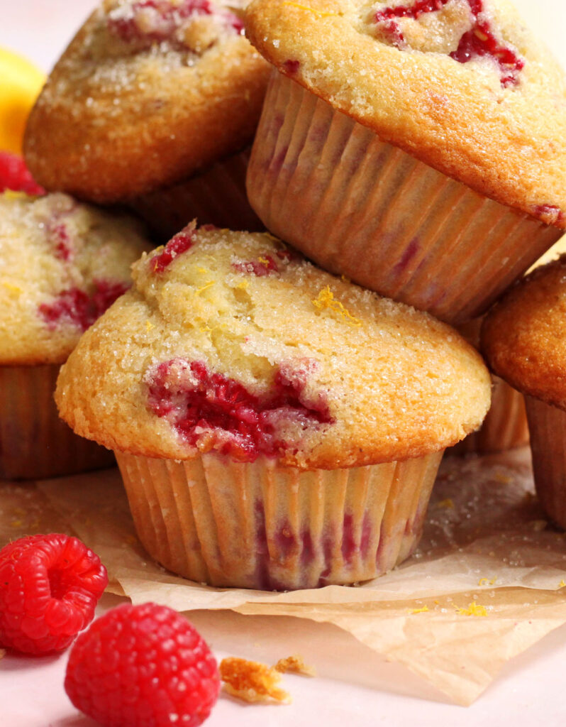 Lemon Raspberry Muffins - Scientifically Sweet