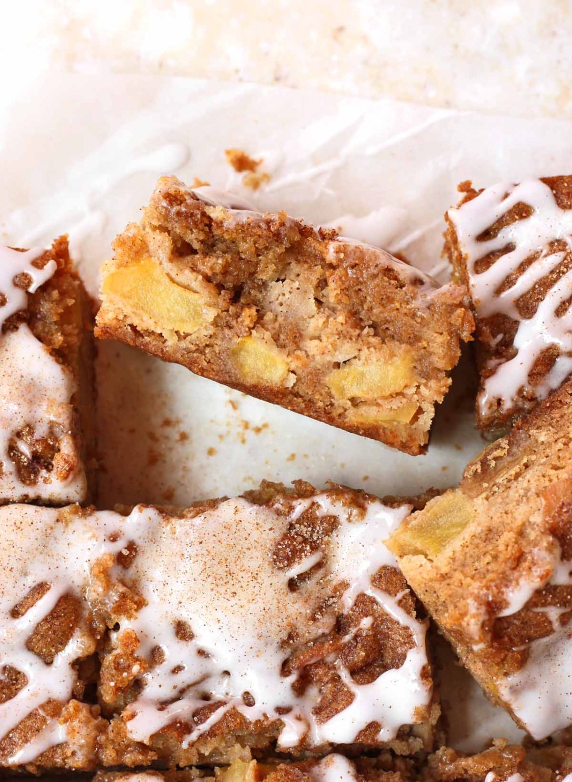 Honey Apple Fritter Bars - Scientifically Sweet