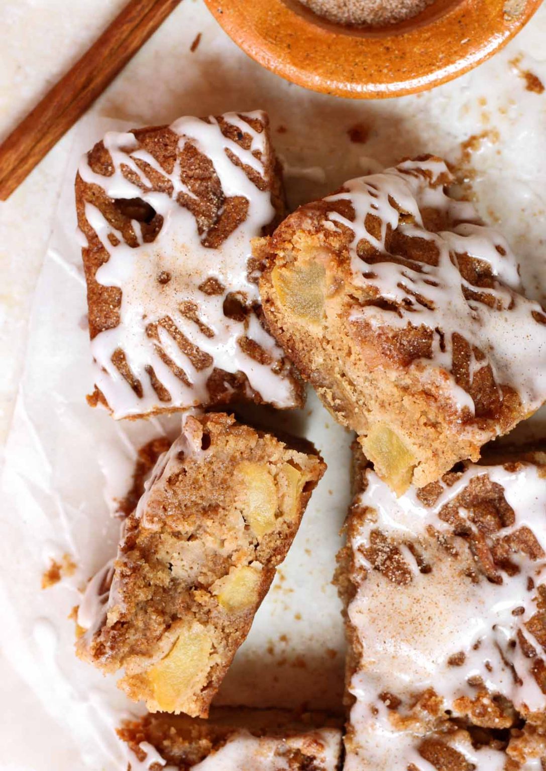 Honey Apple Fritter Bars - Scientifically Sweet