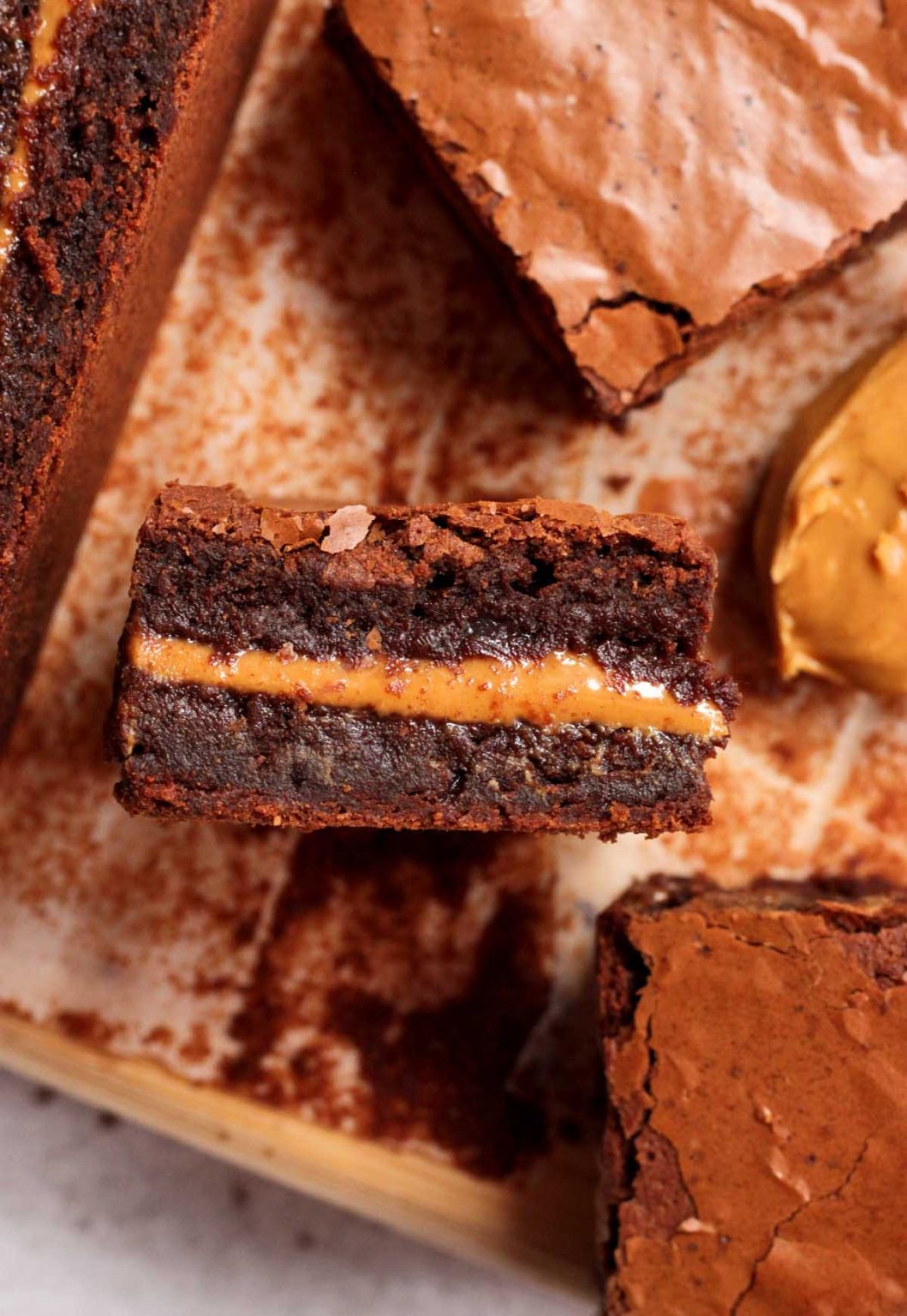 Peanut Butter Stuffed Brownies - Scientifically Sweet
