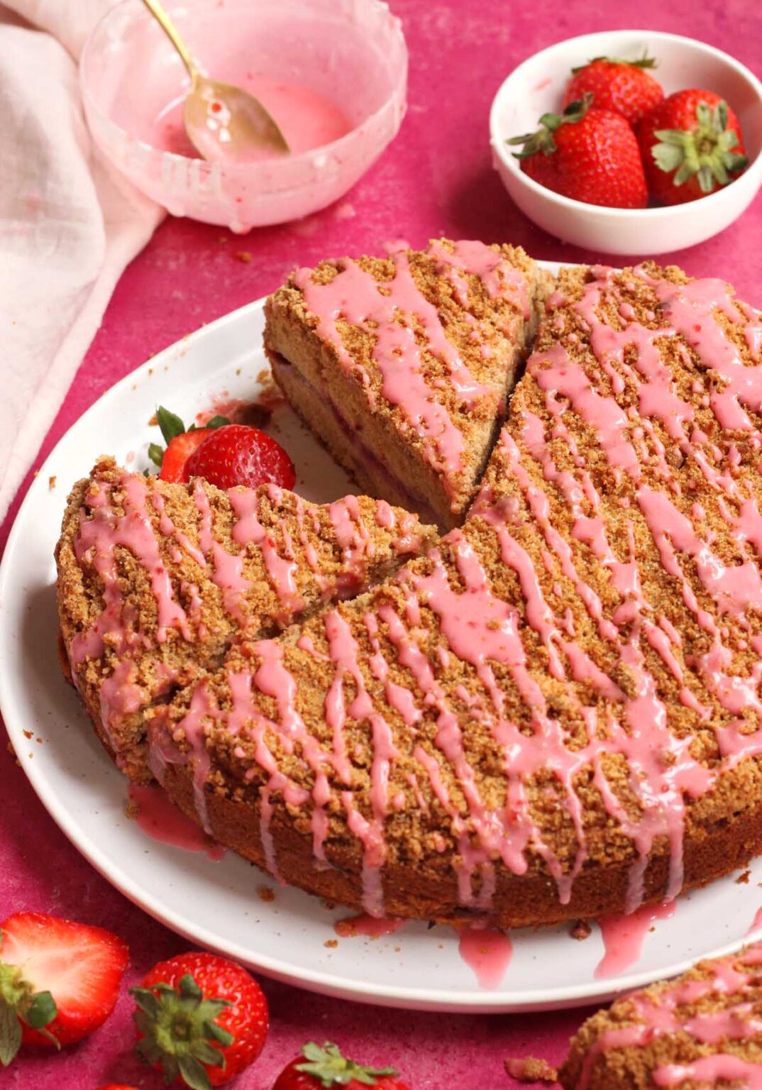 Maple Strawberry Coffee Cake - Scientifically Sweet