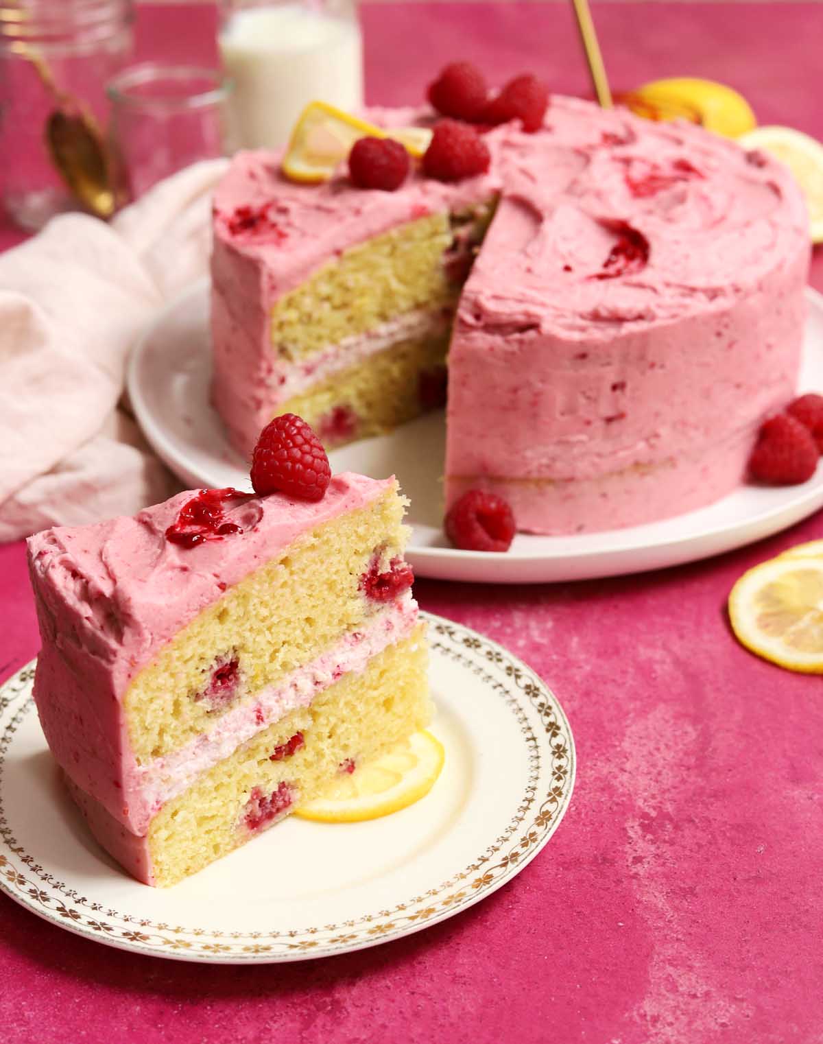INCREDIBLE Lemon Raspberry Cake - Scientifically Sweet