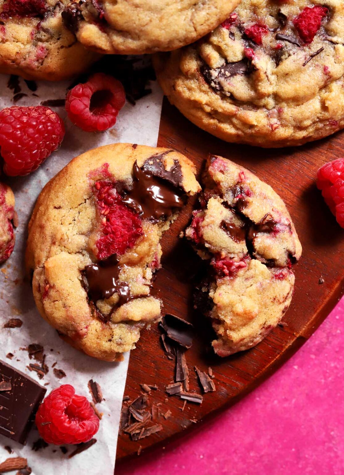 Chewy Raspberry Chocolate Chip Cookies (with Video!) - Scientifically Sweet
