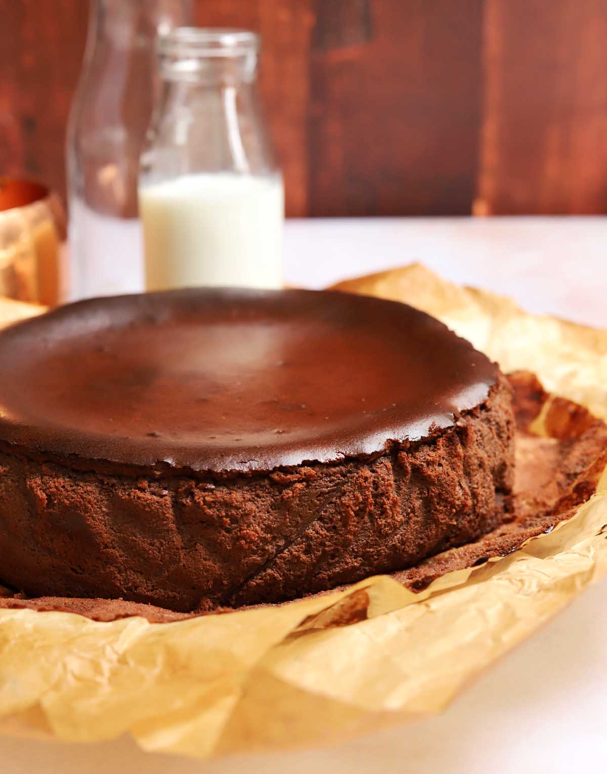 ULTRA CREAMY Brownie Chocolate Basque Cheesecake - Scientifically Sweet