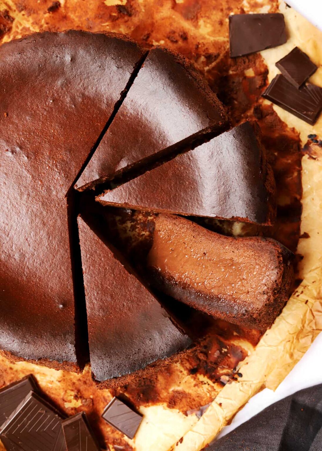 ULTRA CREAMY Brownie Chocolate Basque Cheesecake - Scientifically Sweet