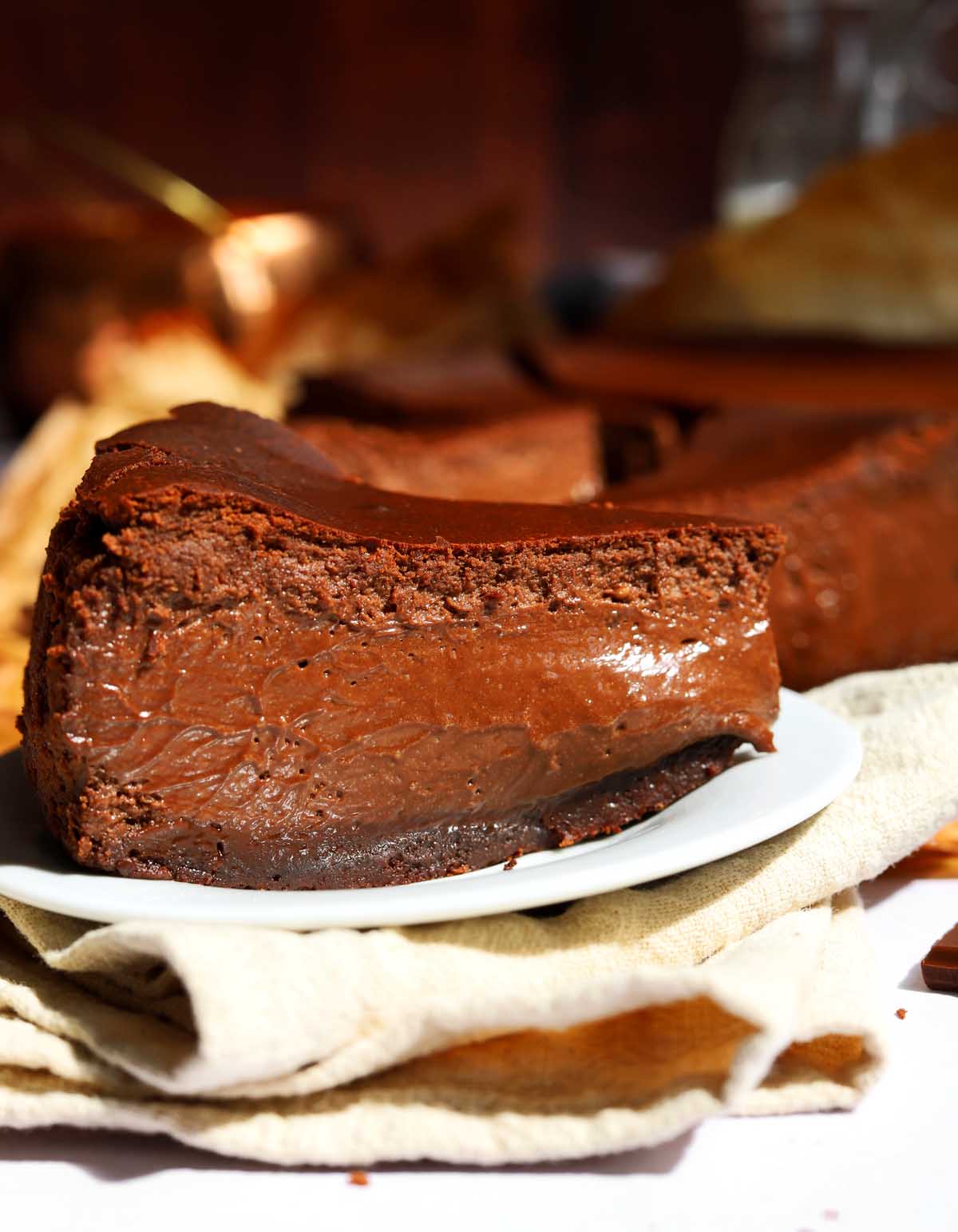 ULTRA CREAMY Brownie Chocolate Basque Cheesecake - Scientifically Sweet