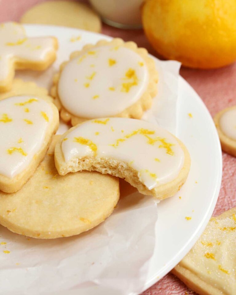PERFECT Iced Lemon Shortbread Cookies - Scientifically Sweet