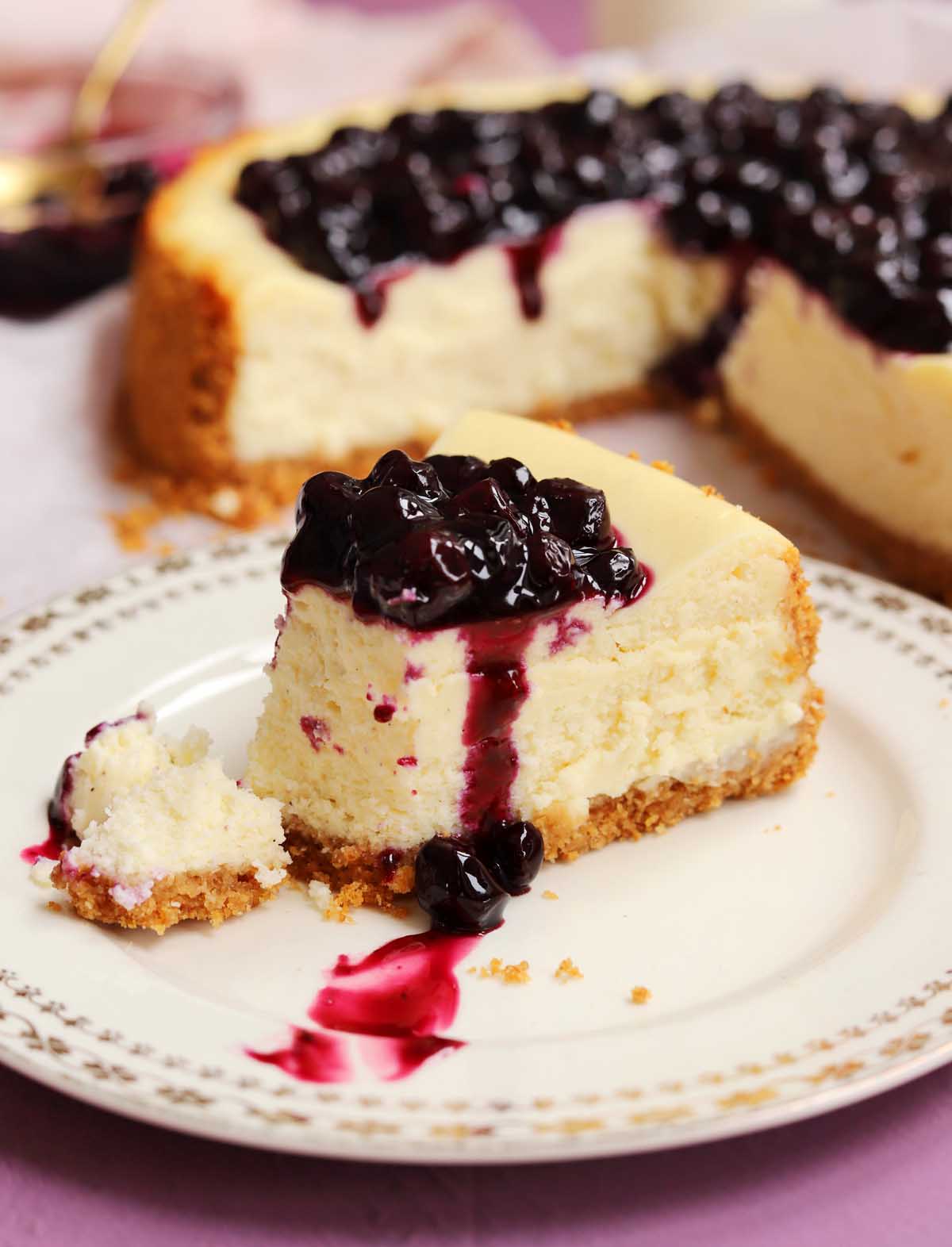 CREAMY Blueberry Cheesecake - Scientifically Sweet